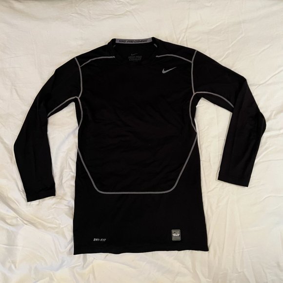 Nike | Shirts | Nike Pro Mens Combat Drifit Compression Long Sleeve ...